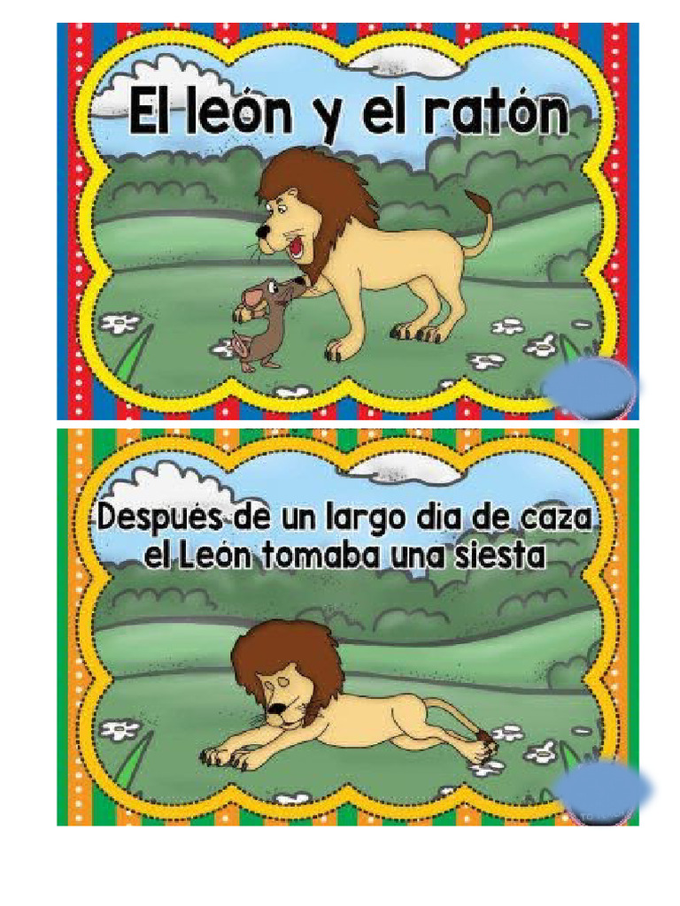 Fabulas El Leon y El Raton | PDF