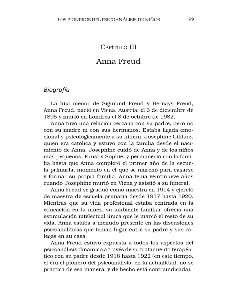 Anna Freud | PDF | Invalidez | Psicoanálisis