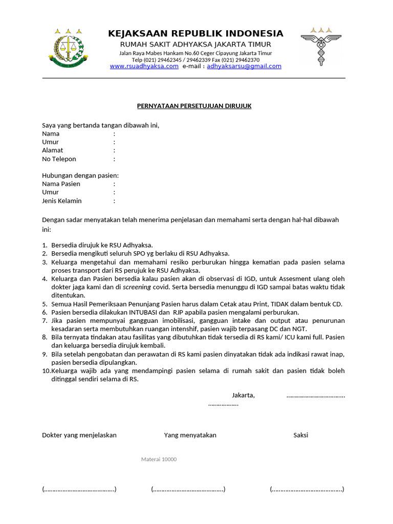 Ic Rujukan Masuk Rsua Logo Baru | PDF