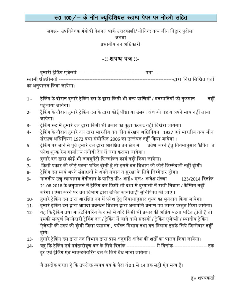 Rs 100 Self Affidavit | PDF