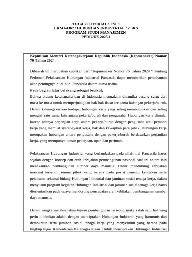 Tugas Tutorial Sesi 3 2025 | PDF