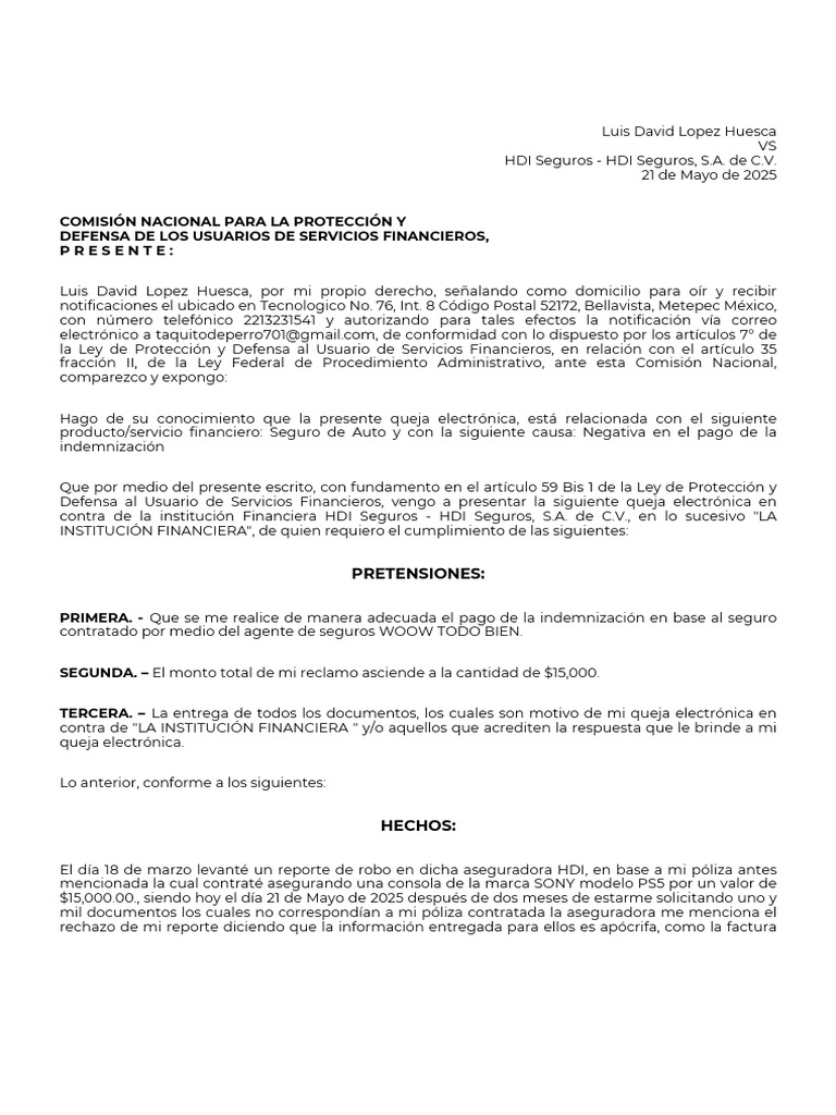 Formato | PDF | Seguro | Póliza de seguros