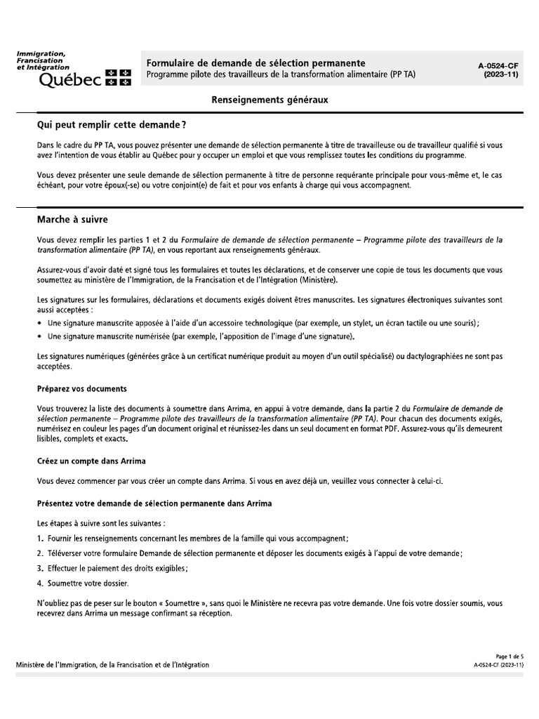 Formulaire Demande CSQ | PDF