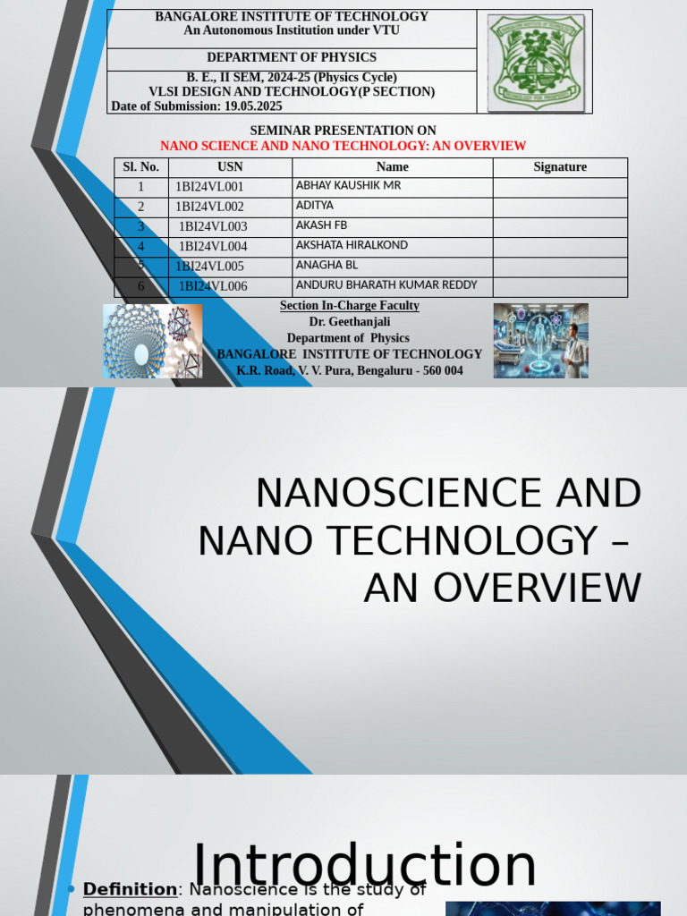 Nanoscience and Nano Technology | PDF | Nanomaterials | Nanotechnology