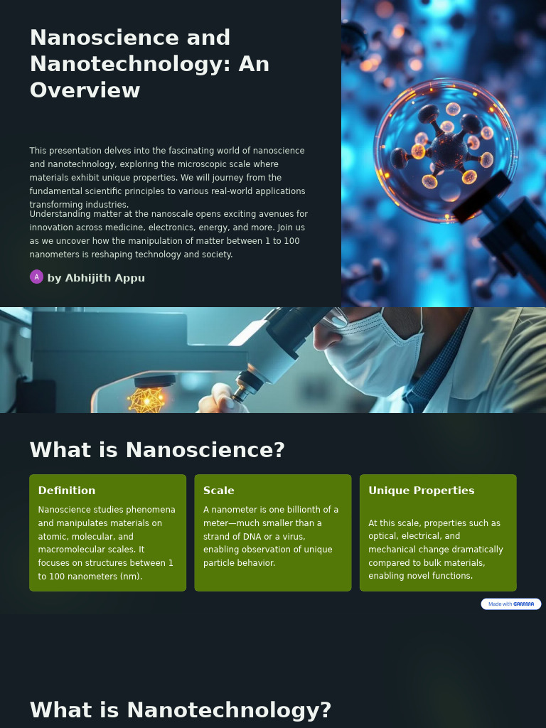 Nanoscience-and-Nanotechnology-An-Overview 2 | PDF | Nanotechnology ...