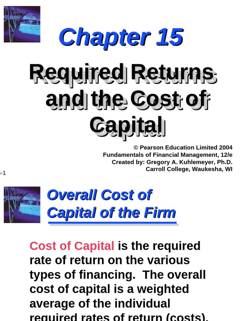 Required Returns and Cost of Capital | PDF | Cost Of Capital | Capital ...