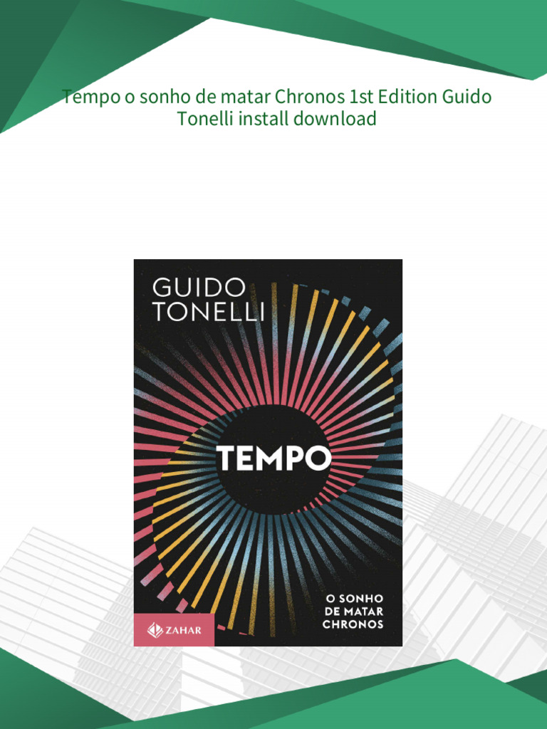 Tempo o Sonho de Matar Chronos 1st Edition Guido Tonelli Instant ...