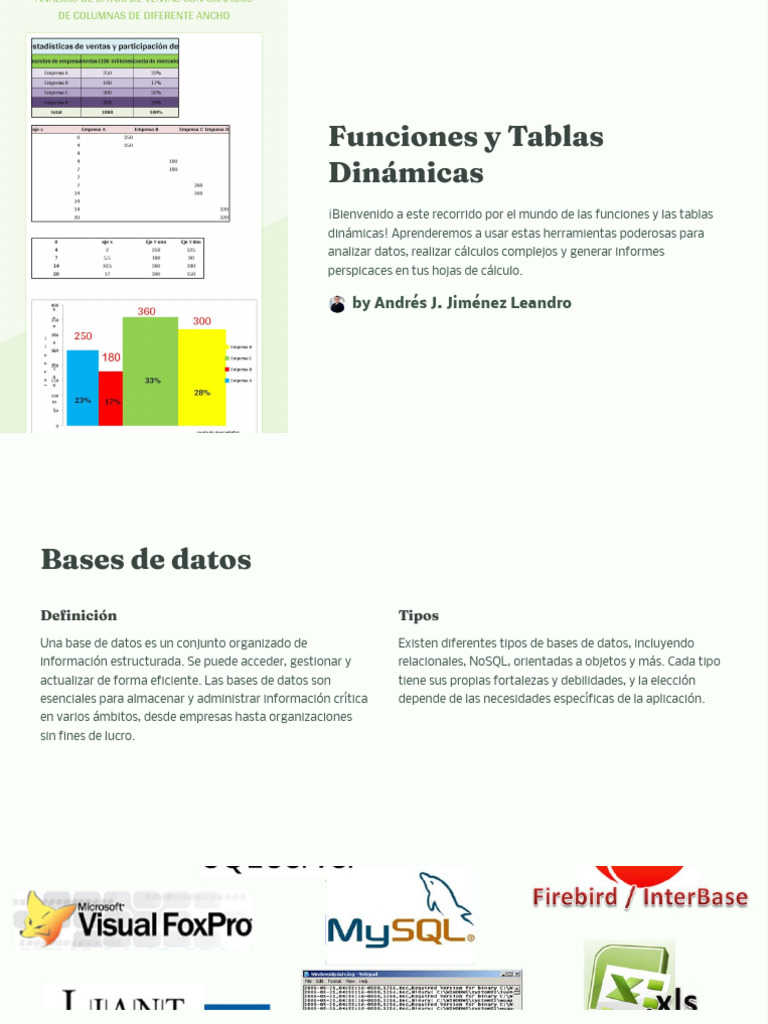 03 Funciones-y-Tablas-Dinamicas | PDF | Bases de datos | Informática