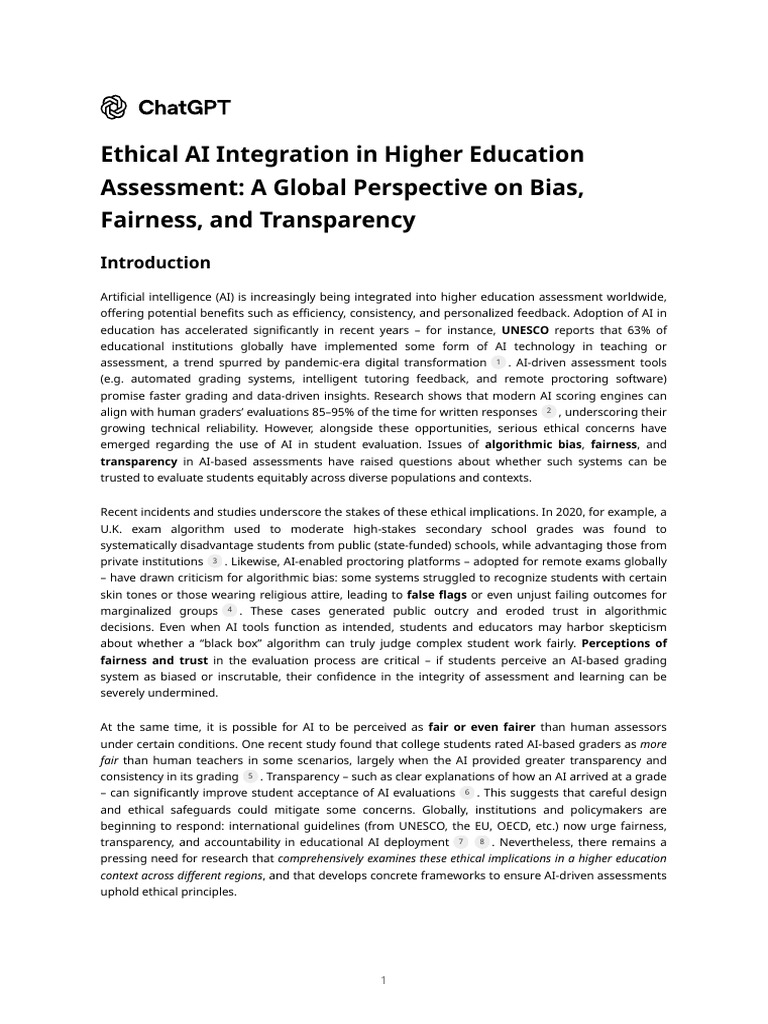 Ethical AI Integration in Higher Education Assessment_ A Global Perspective on Bias, Fairness ...