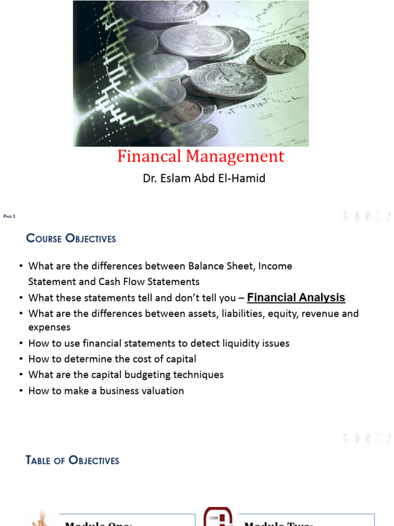 Financial Management Essentials Guide | PDF | Equity (Finance) | Income ...