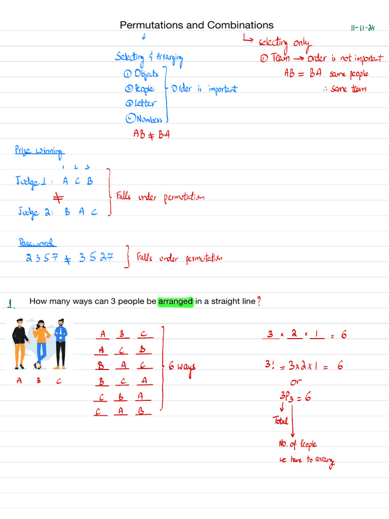Permutations and Combinations | PDF | Number Theory | Mathematical Objects
