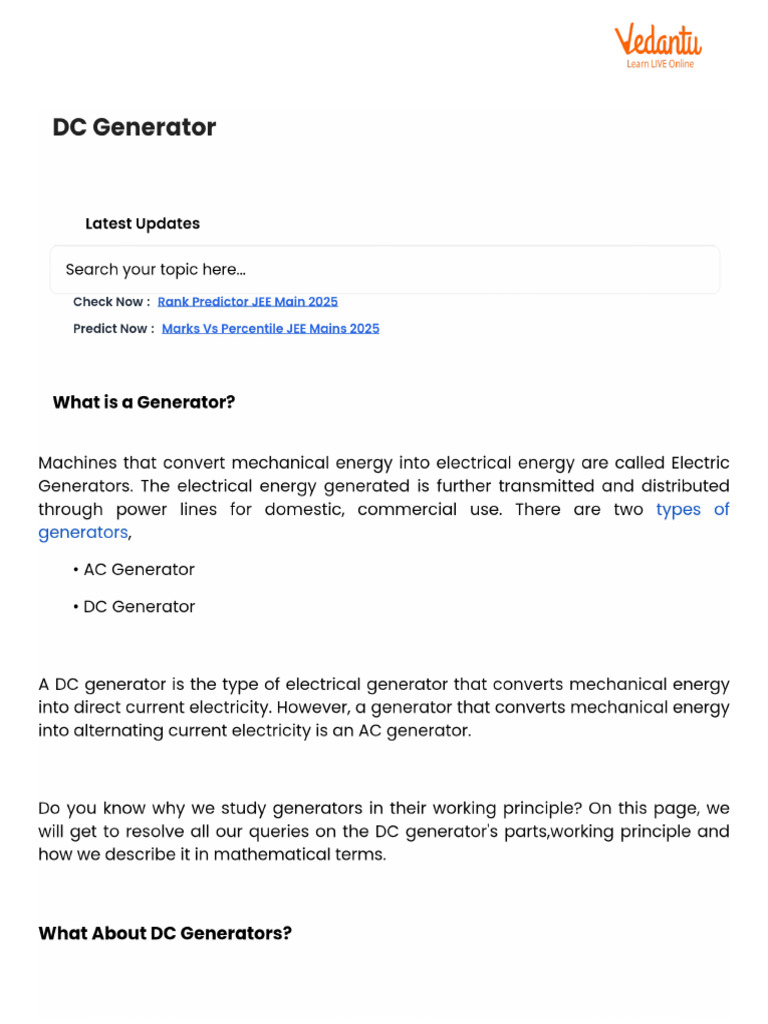 DC Generator | PDF