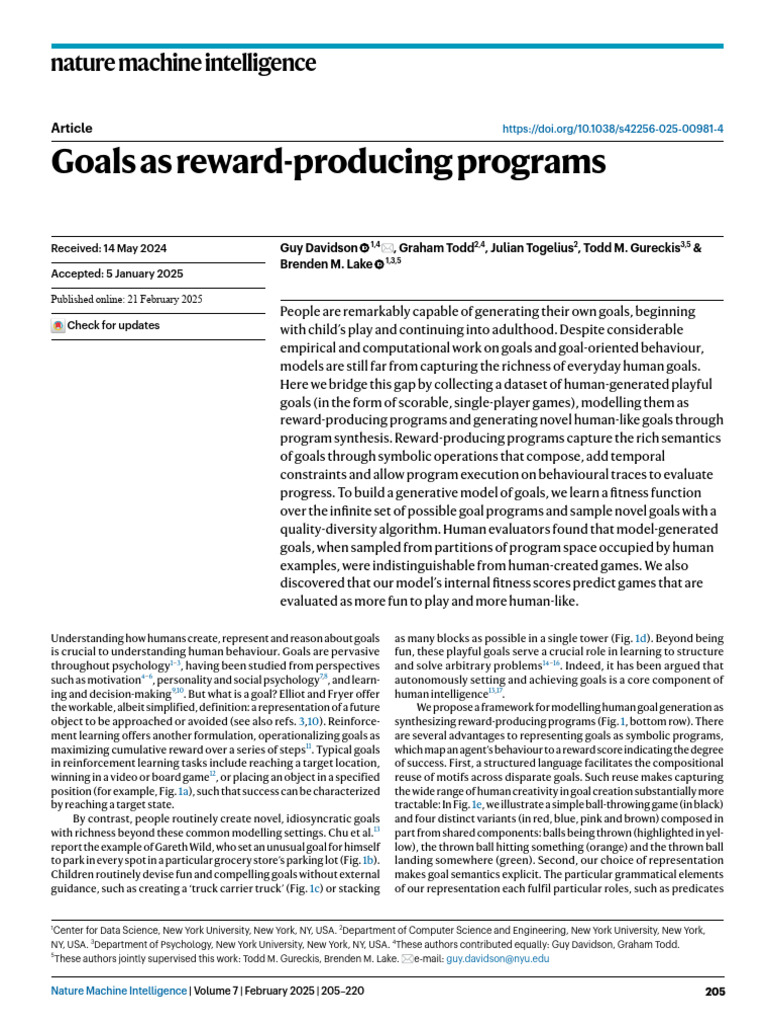 Goals Reward Producing Programs | PDF | Function (Mathematics ...