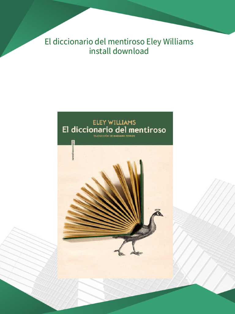 El Diccionario Del Mentiroso Eley Williams Download | PDF | Diccionario ...