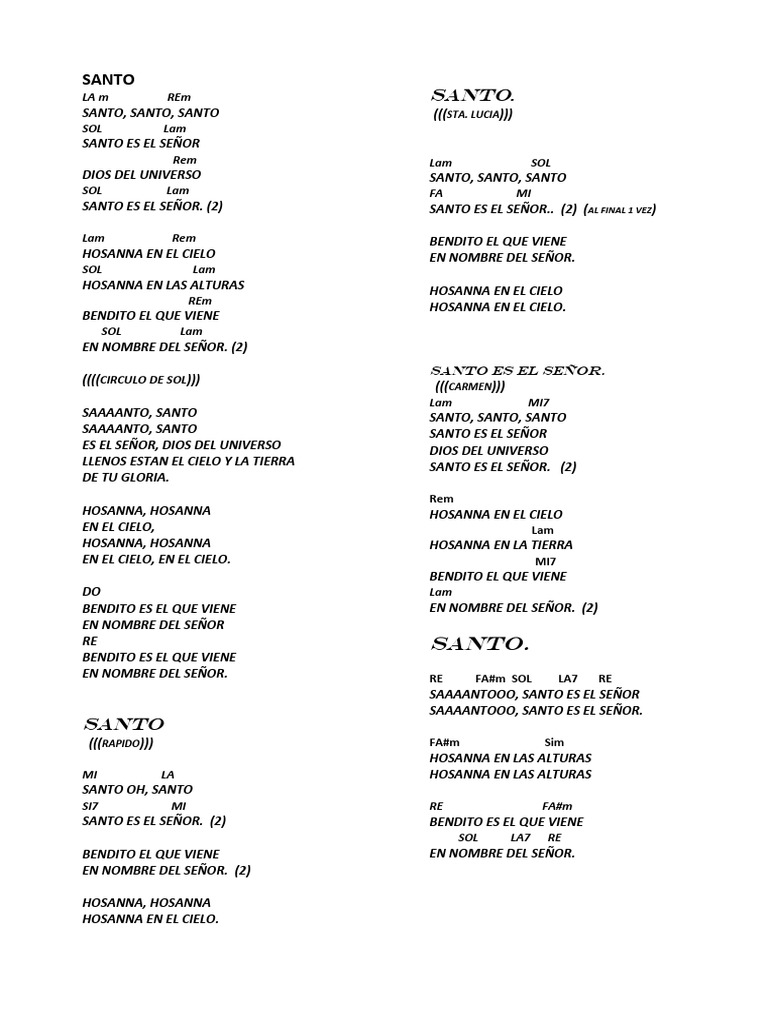 Cantos de Santo | PDF | Contenido del Nuevo Testamento | Frases Bíblicas