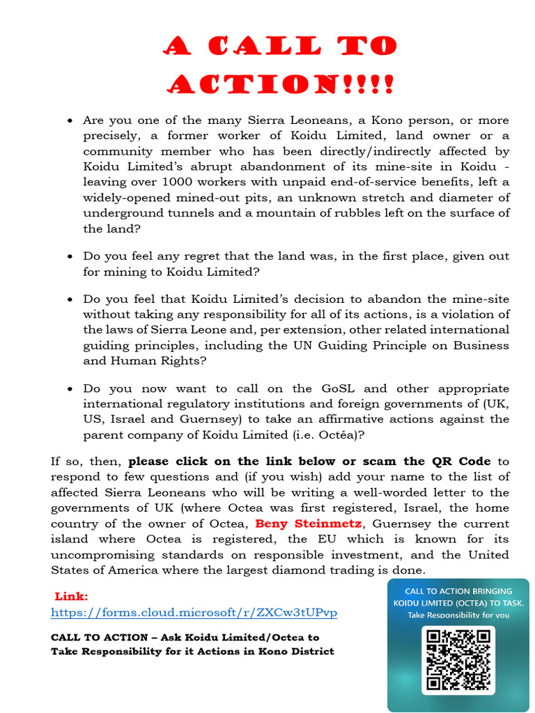 A Call To Action Against Koidu Limited.. | PDF