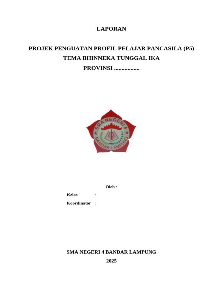 Format Laporan Akhir P5 | PDF
