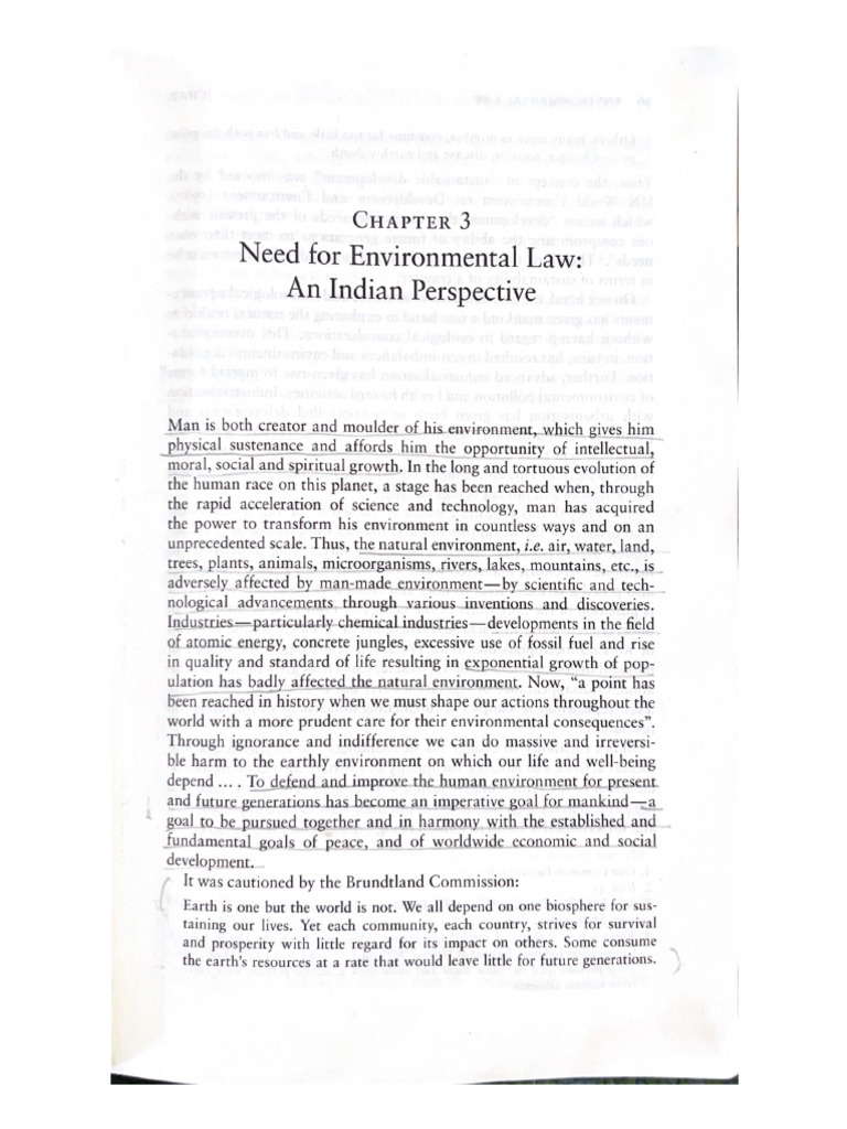 CHAPTER 3 Need For Protection of Environment | PDF