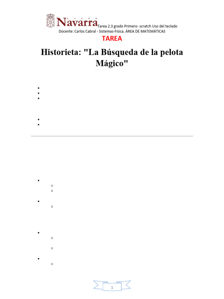 2.3 Tarea | PDF | Scratch (lenguaje de programación)