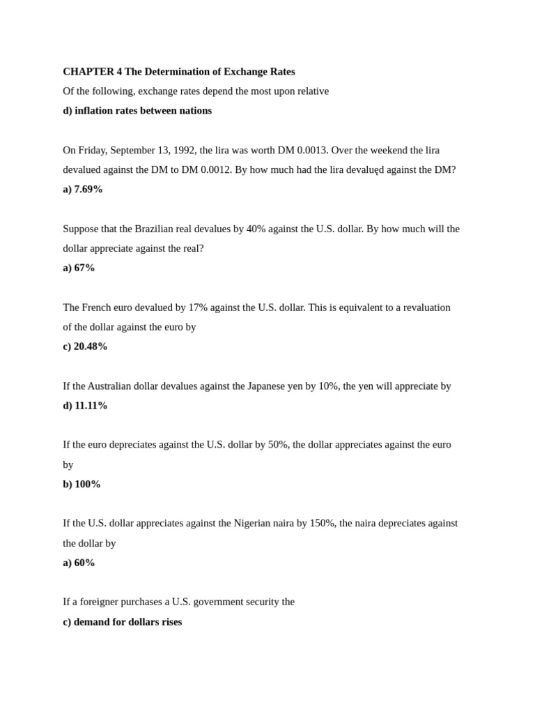 CHAPTER 4 The Determination of Exchange Rates | PDF | Exchange Rate ...