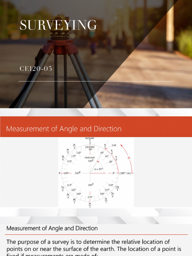 Lecture 4_Measurement of Angles and Direction | PDF