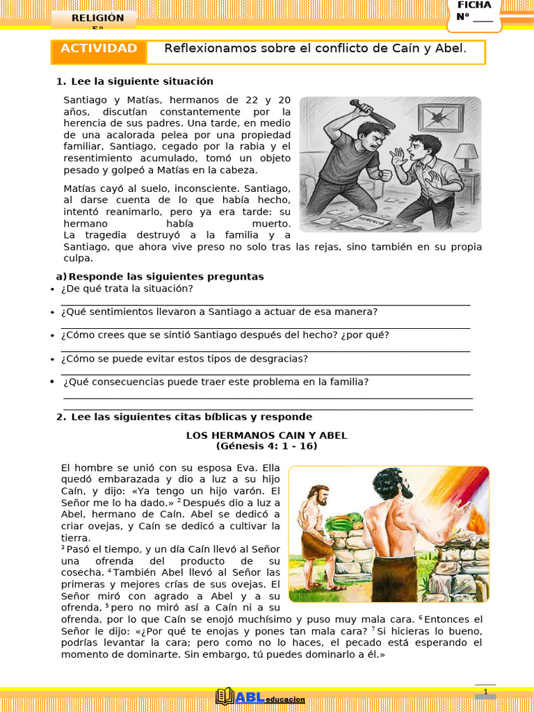 Dia 1-Ficha - Religion | PDF