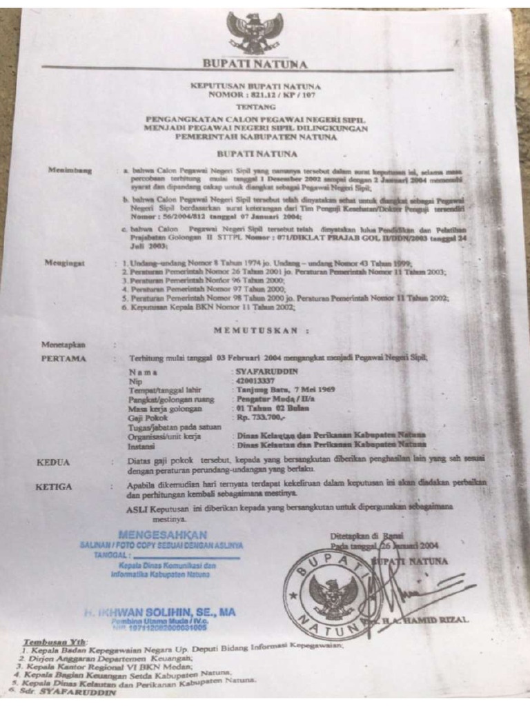 Syafaruddiin Natuna SK | PDF