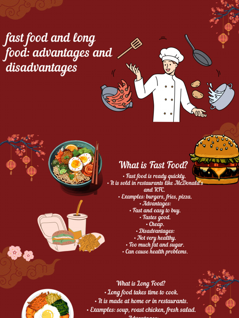 Fast Food and Long Food Advantages and Disadvantages | PDF