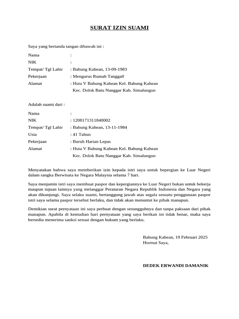 Surat Izin Suami | PDF