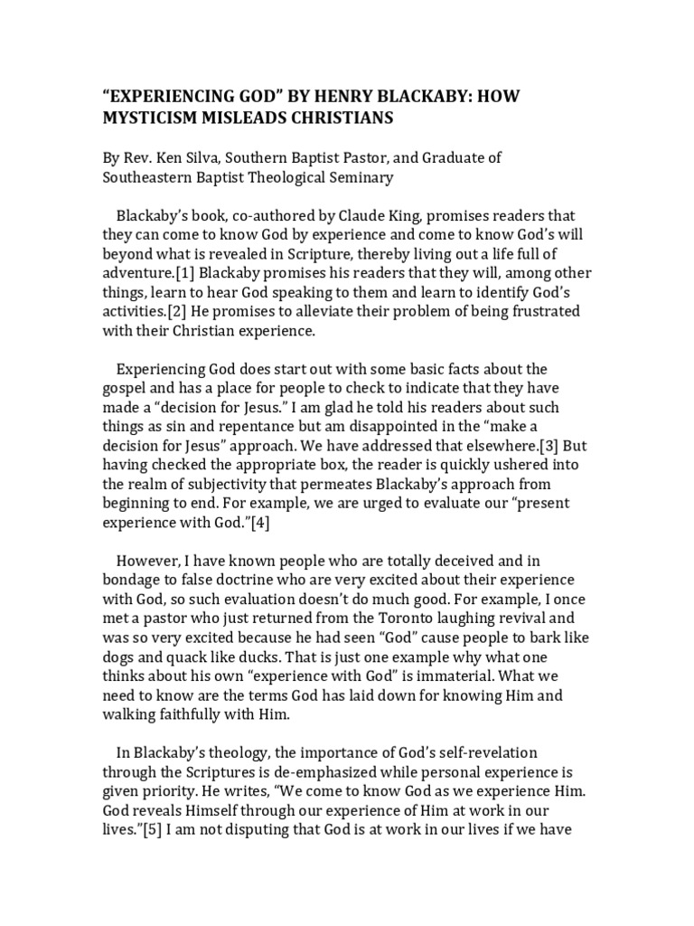 EXPERIENCING GODm | PDF | Revelation | Christian Belief And Doctrine