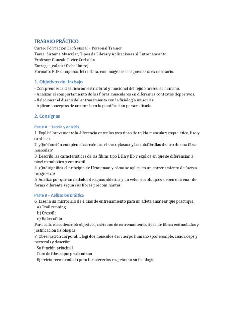 tp sistema muscular clase 4 | PDF | Músculo