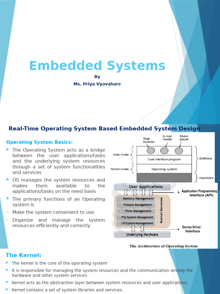 Real Time Operating Systems - RTOS in Embedded Systems | PDF | Kernel (Operating System ...