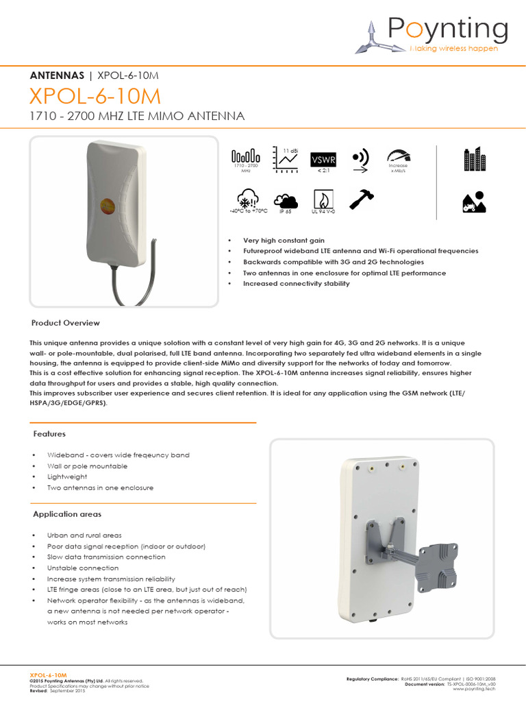 XPOL-6 TechnicalSpecification Document | PDF | Mimo | Broadcasting
