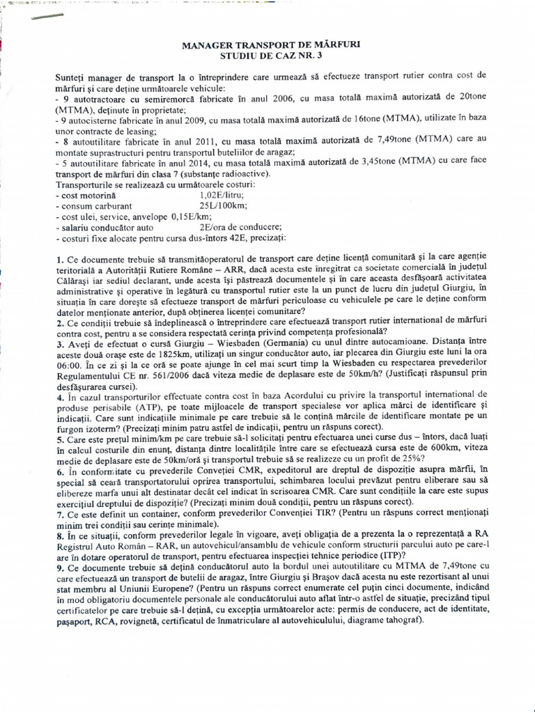 Studiu de Caz MTM 3 | PDF
