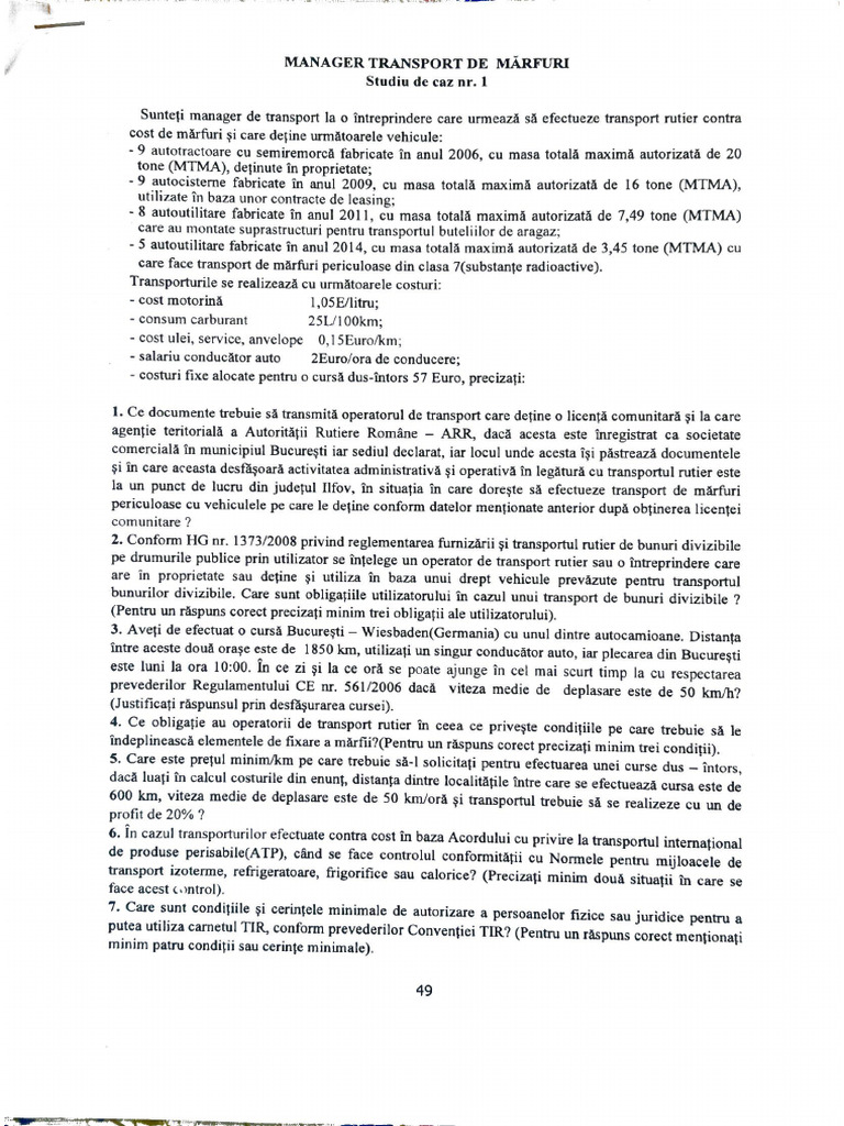 Studiu de Caz MTM 1 | PDF