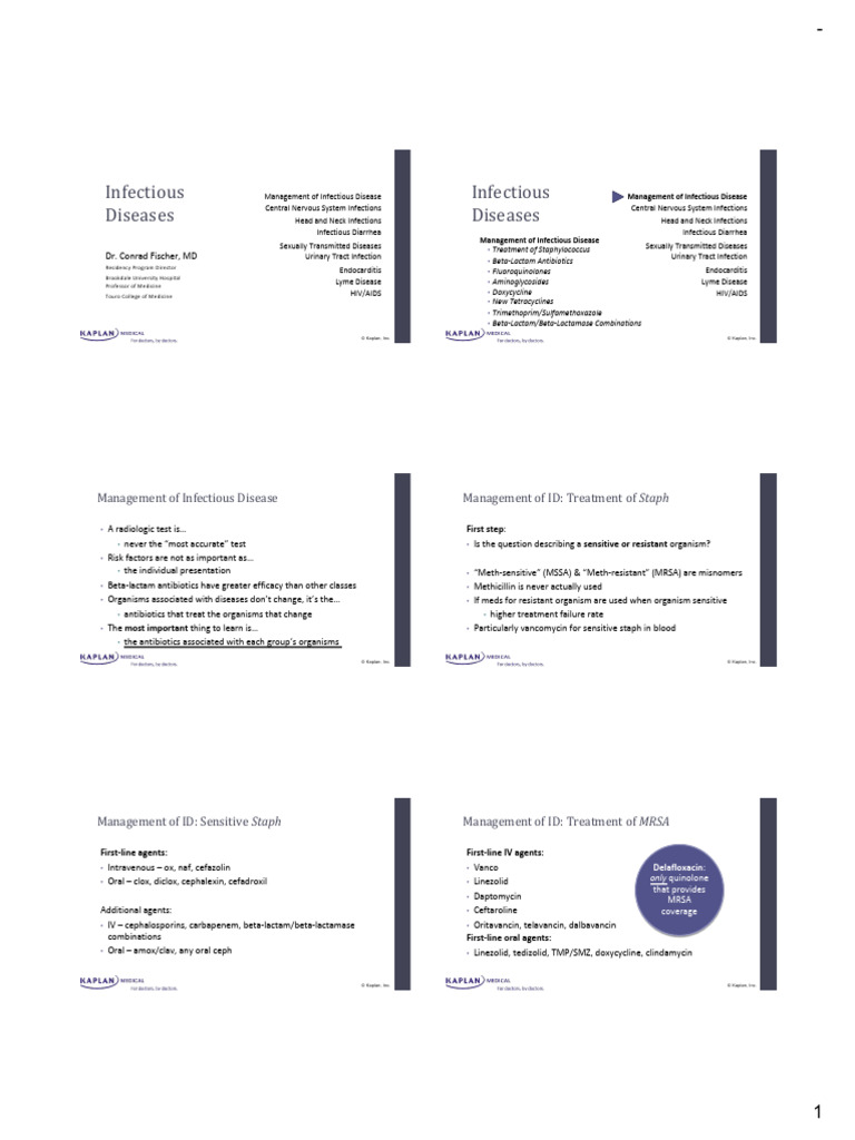 Management of Infectious Diseases Guide | PDF | Methicillin Resistant ...