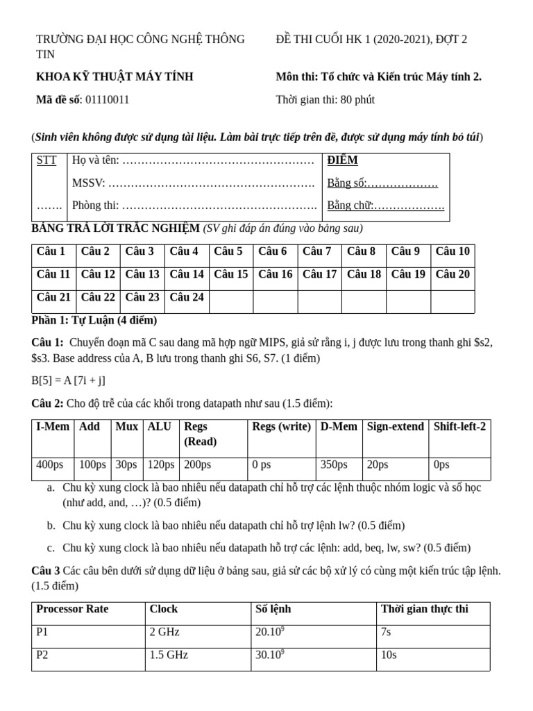 HK1 2021 Dot2 | PDF