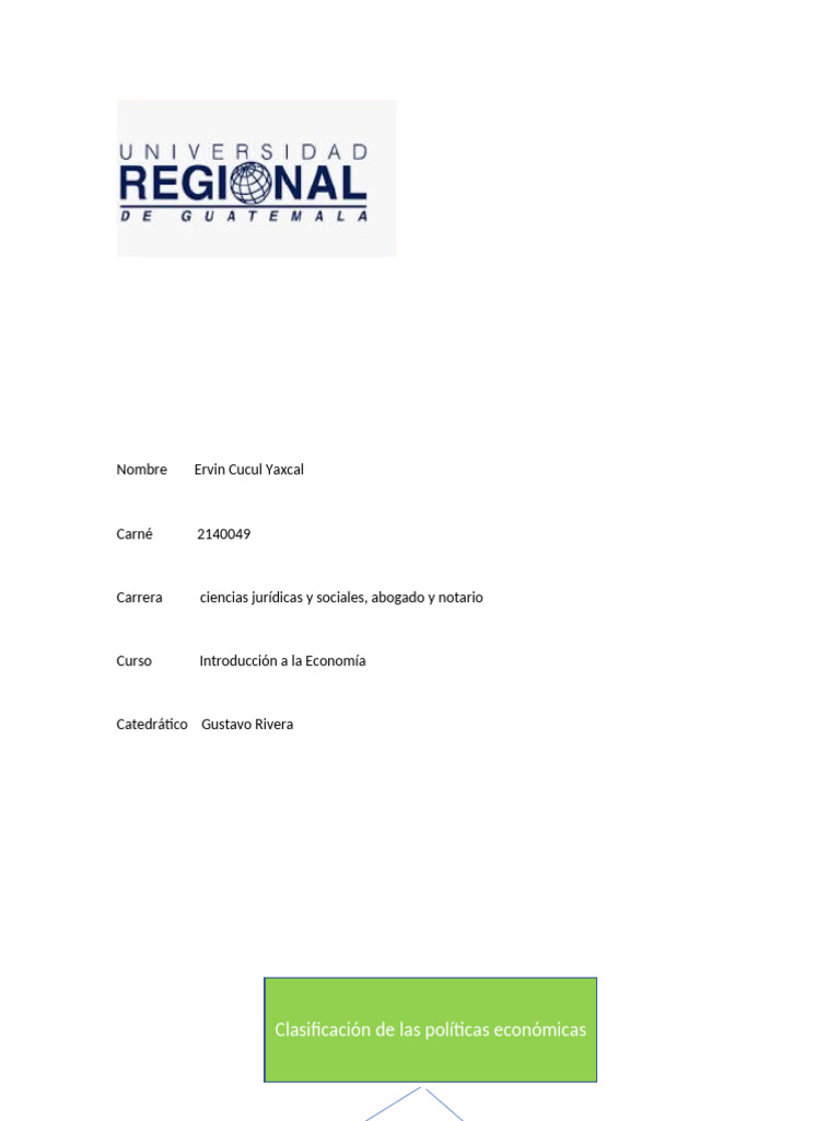 Cuadro Sinoptico Clasificacion de Las Politicas | PDF