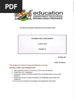 Grade 12 Mathematics Assignment Term 2 | PDF | Mathematics
