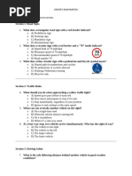 Alberta Driving Test Practice 300 Questions | PDF | Traffic | Traffic Light