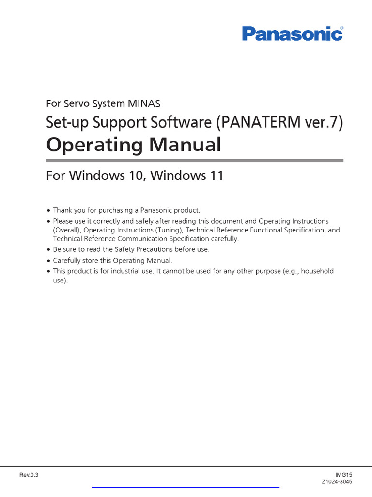PANATERM v3.7 Operating Manual | PDF | Parameter (Computer Programming ...