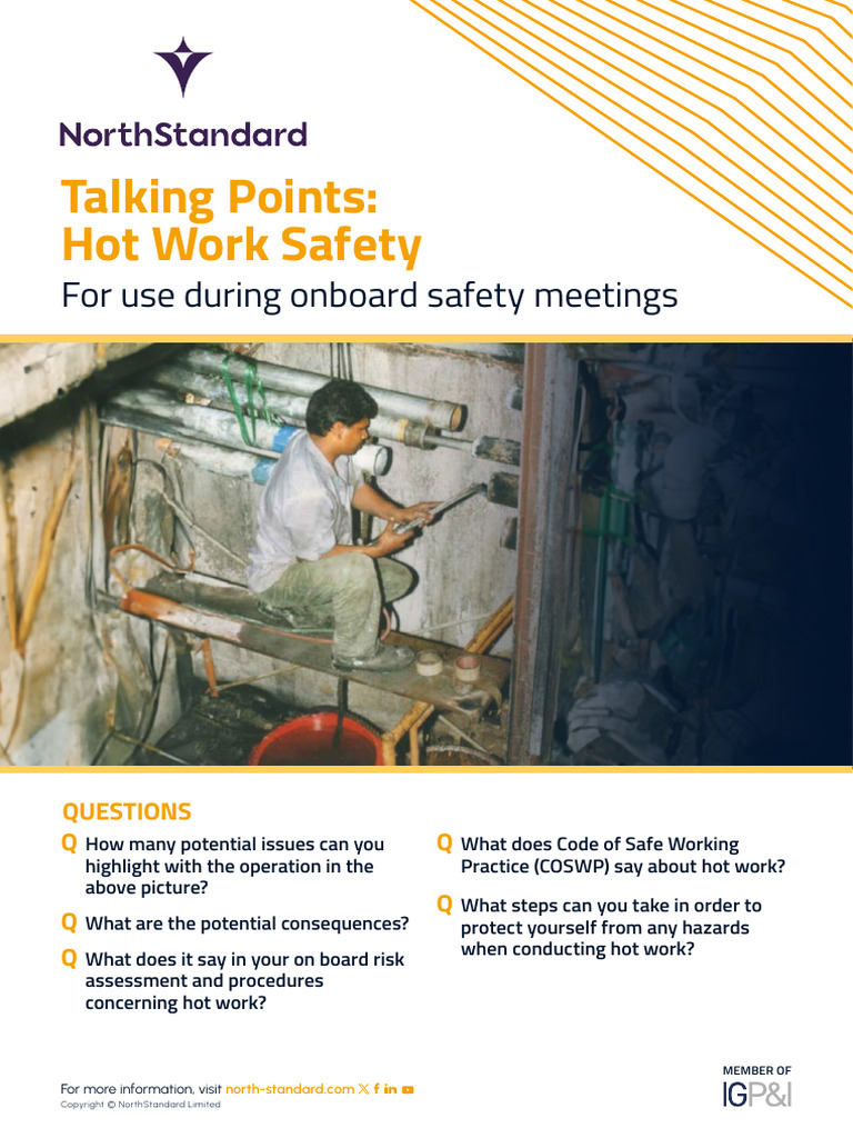 Hot Work Safety Guidelines for Onboard Use | PDF | Occupational Safety ...