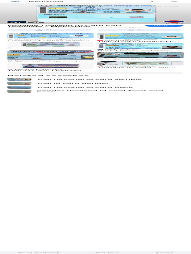 Thailand Id Card Front and Back - Google Search | PDF