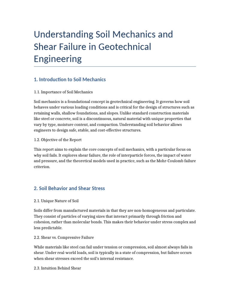 Soil - Mechanics - Report Tugas Akhir | PDF | Soil Mechanics | Geotechnical Engineering