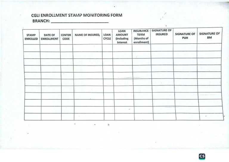 FIll Up Form | PDF