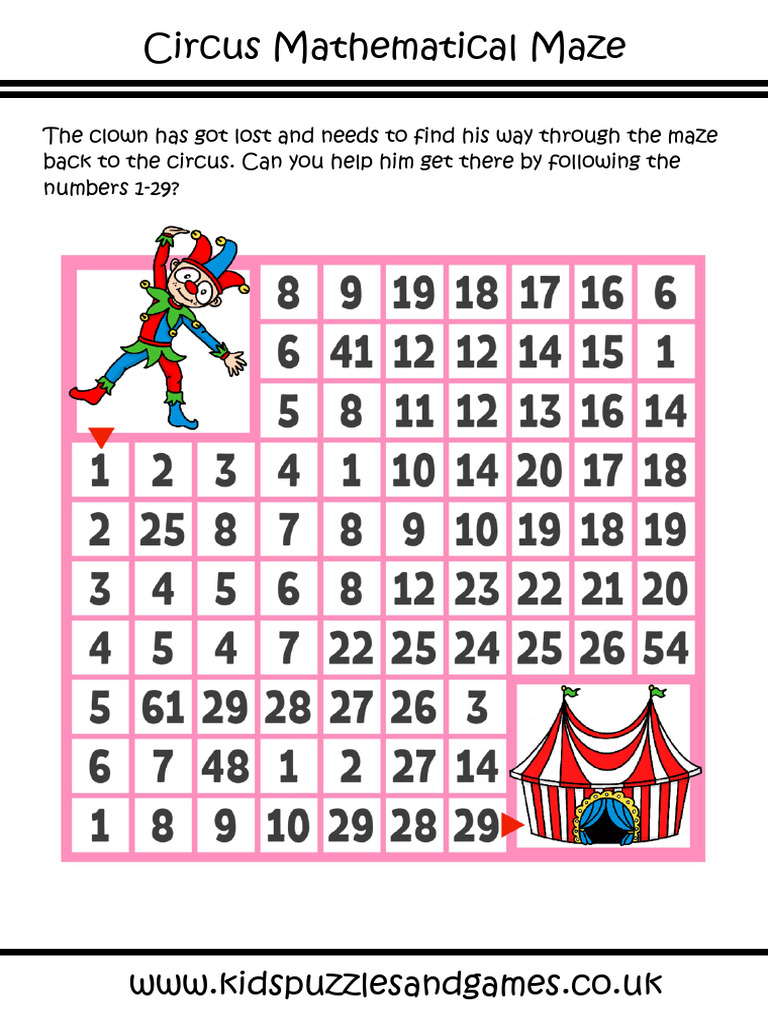 Circus Mathematical Maze | PDF
