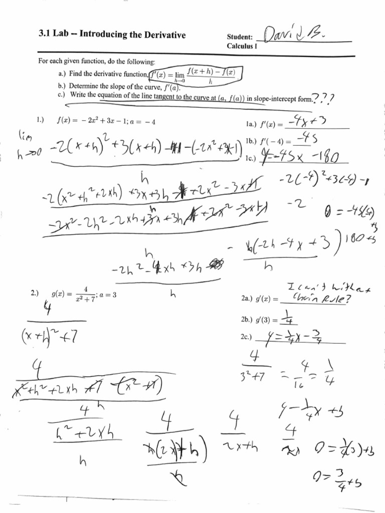 Calculus Homework | PDF
