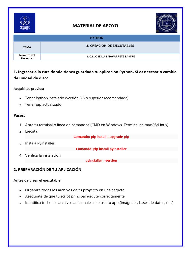 Creación de Ejecutables | PDF