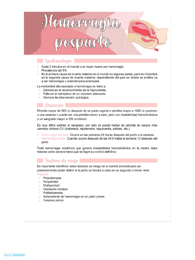 Hemorragia Posparto | PDF