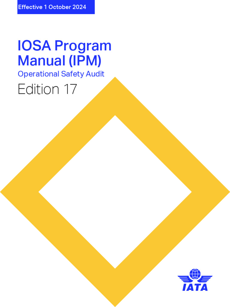 IOSA Program Manual (IPM) Ed 17 | PDF | Quality Assurance | Audit